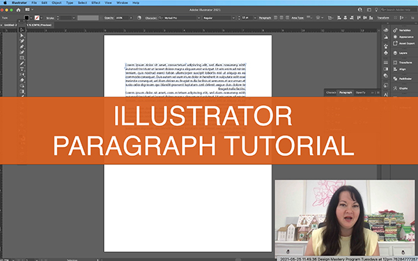 Illustrator Paragraph Tutorial